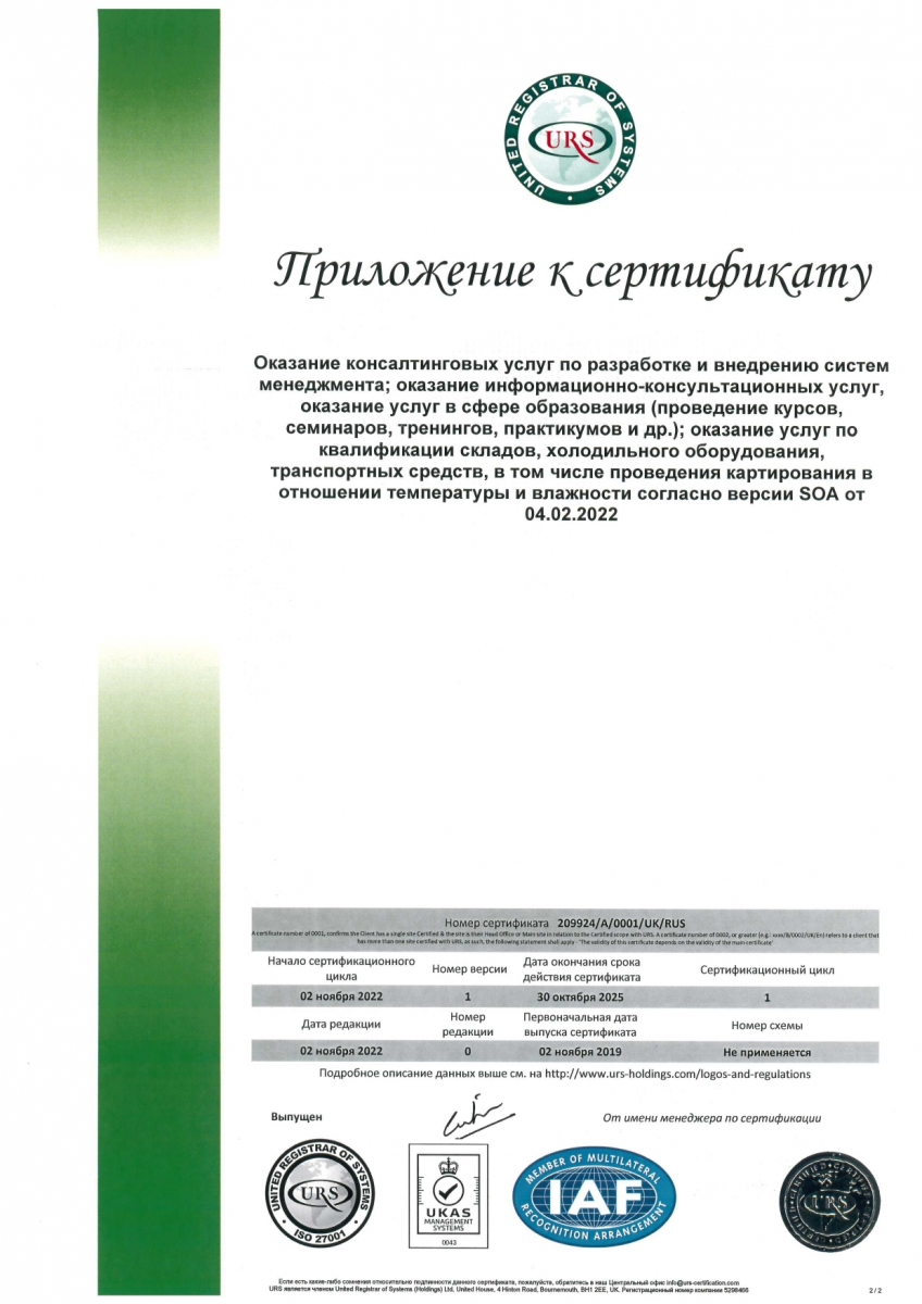 ISO Обучение Сертификация